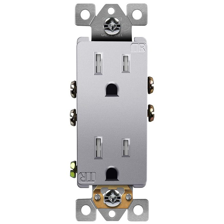 Enerlites 15-Amp Standard Tamper Resistant Decorator Outlet | Wayfair