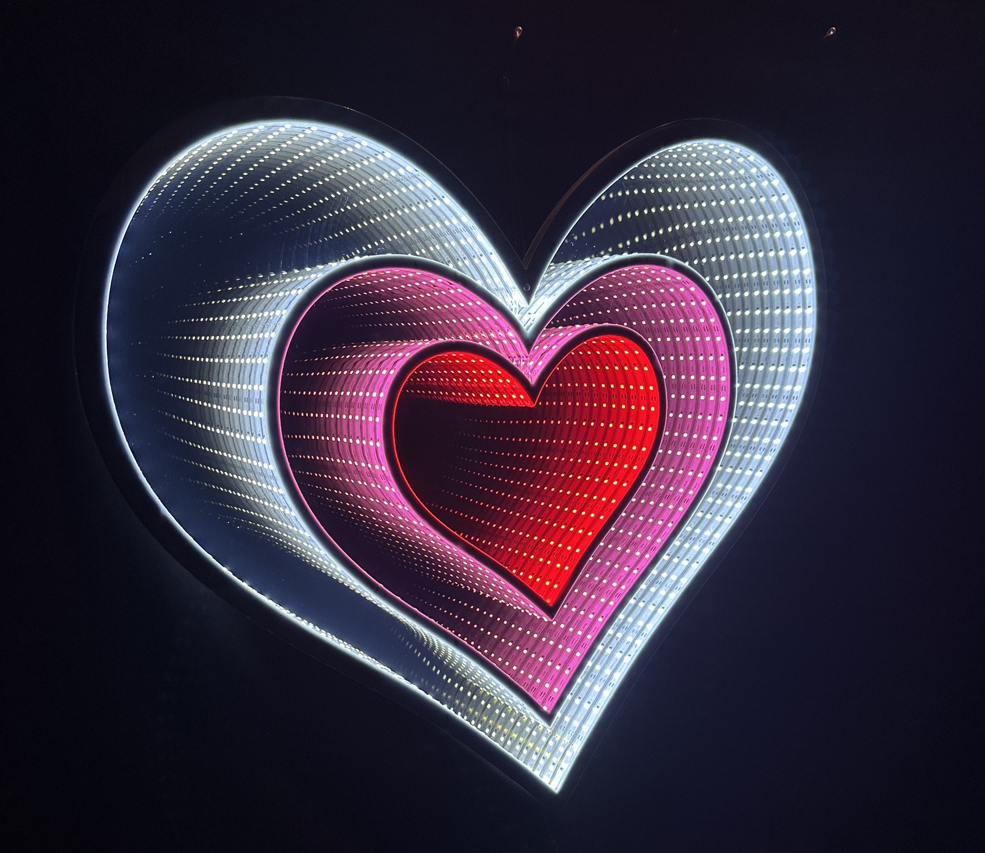 The Holiday Aisle® Hanging Triple Heart Kanija Light Display | Wayfair