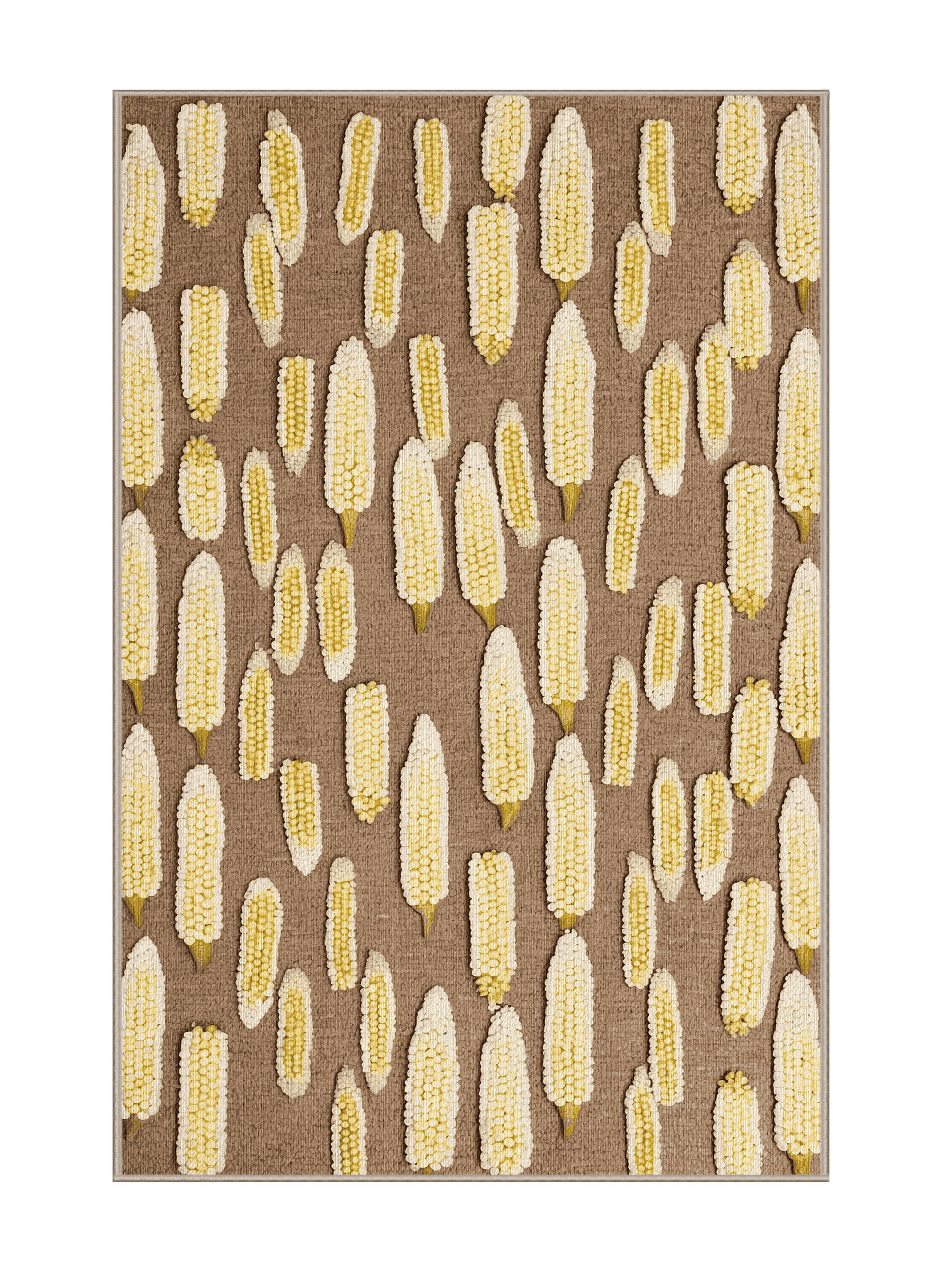 Dakota Fields Washable Sweet Corn White Vegetables Area Rug | Wayfair