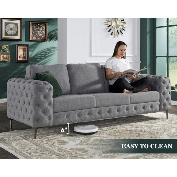 Ivy Bronx 92 inch Sofa Couch,Modern Oversized 3 Seater Sofa with Wide ...