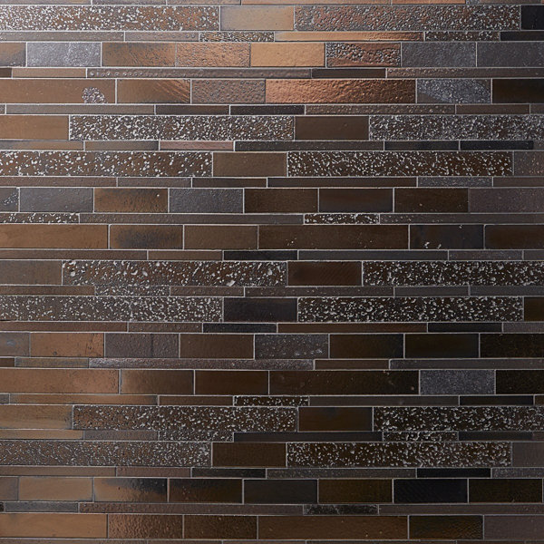 Bond Tile Art Lava Ledger Bronze Mosaic Tile (1.93 Sq. Ft. / Each ...