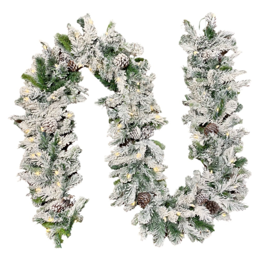 Holiday Tree 9' Pre-Lit Garland with 72 Warm Lights | Wayfair