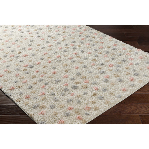 Ebern Designs Cansur Abstract Cream/Pink/Gray Area Rug | Wayfair