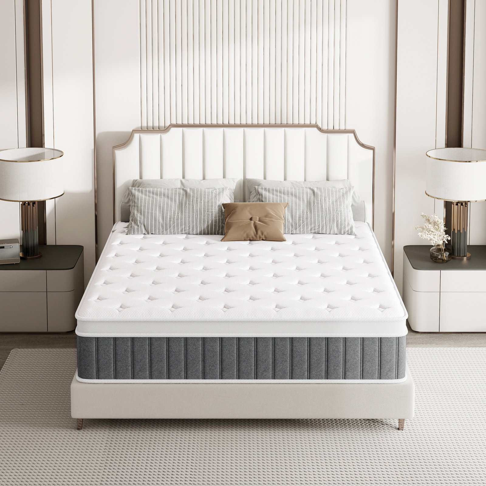 Alwyn Home Medium Firm Pillow Top Hybrid Mattress In A Box & Reviews ...