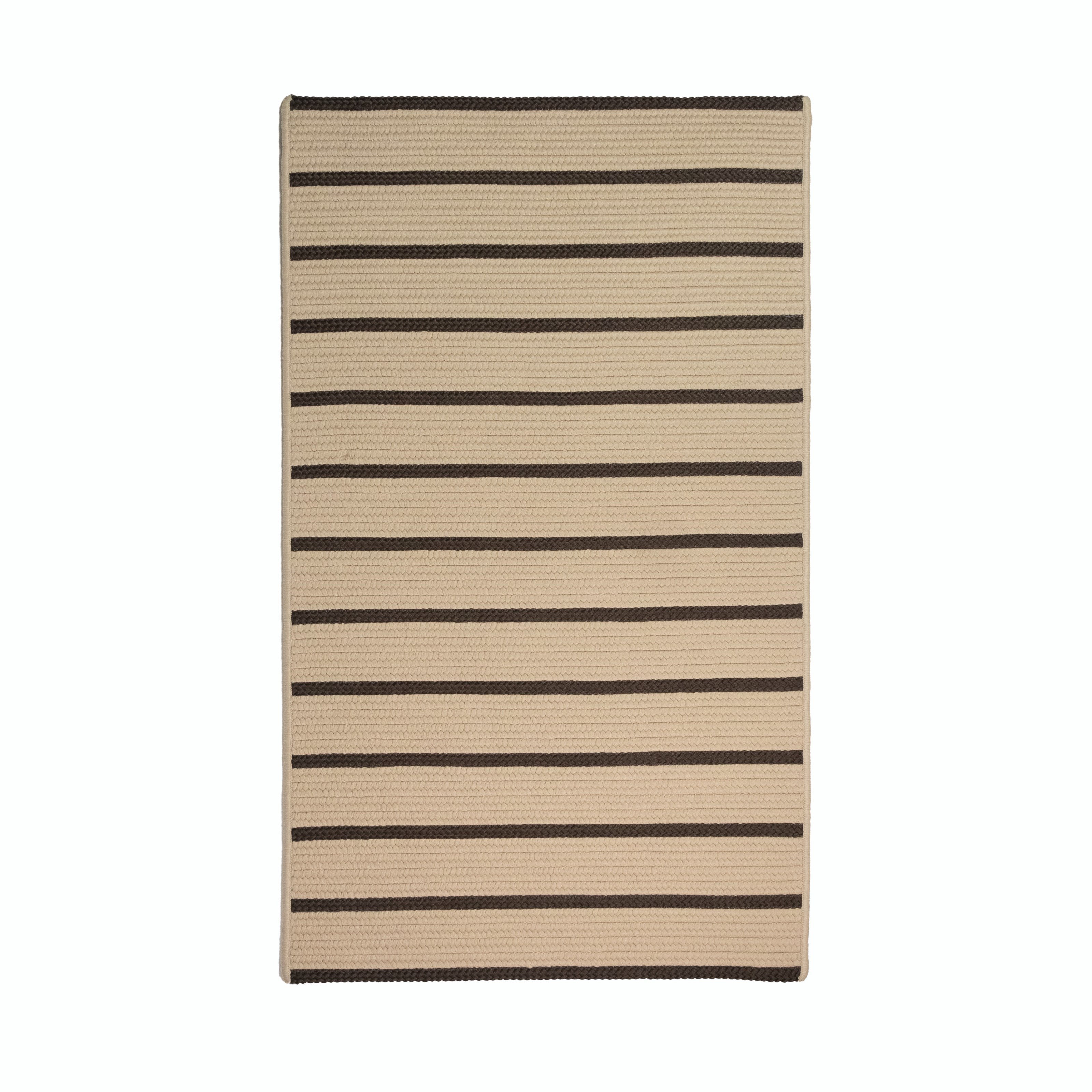 Hokku Designs Rectangle Kemone Striped Machine Braided Polypropylene ...