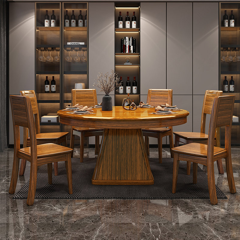 Waagy Modern Chinese style round dining table set | Wayfair