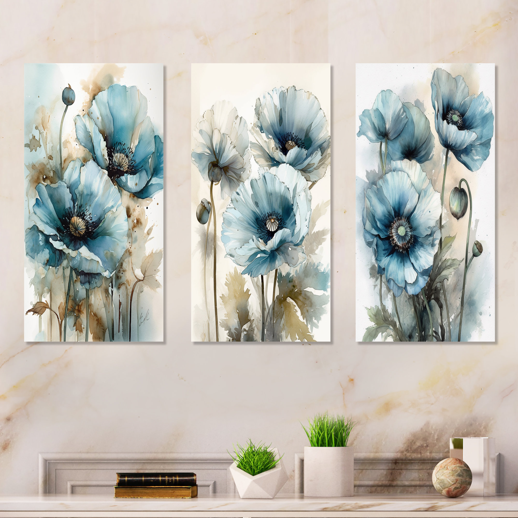 Red Barrel Studio® Radiance Remember Poppy - Poppy Wall Art Living Room ...