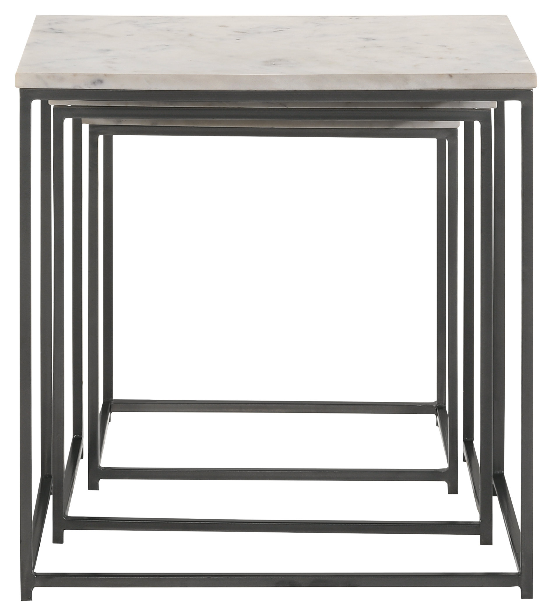 Everly Quinn Medora 3-piece Nesting Table with Marble Top & Reviews ...
