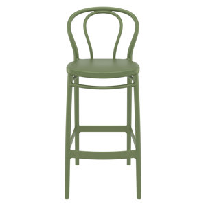 AllModern Farrah 41.7'' Solid Back Outdoor Bar Stool & Reviews | Wayfair