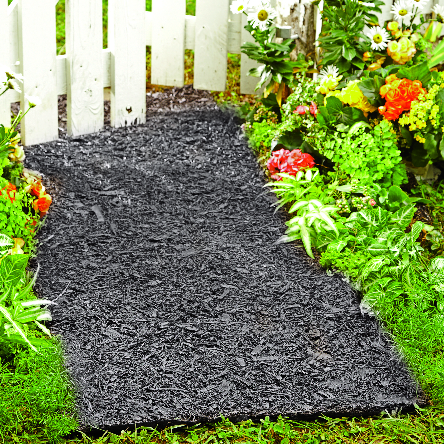 Arlmont & Co. Raedon Permanent Mulch Recycled Rubber Pathway & Reviews ...