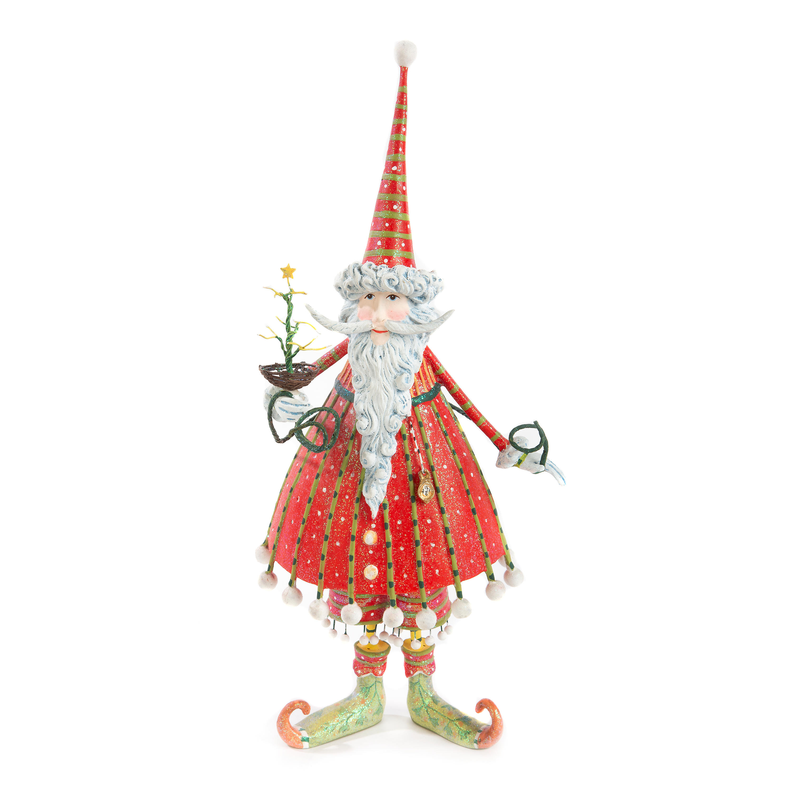 MacKenzie-Childs Patience Brewster Dash Away Dashing Santa Figure ...