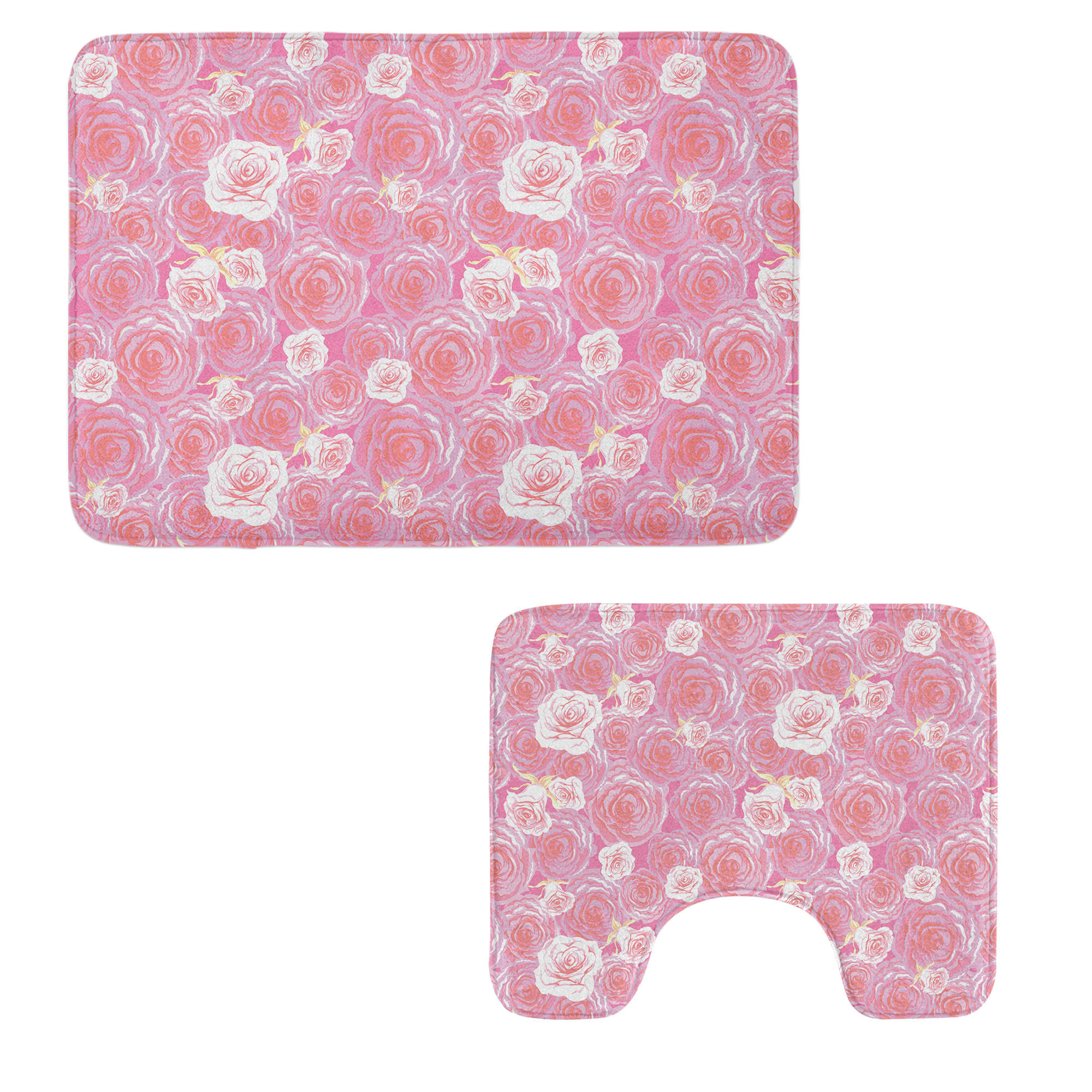 Ophelia & Co. Rose Bathroom Rug Set 2 Pieces Rectangle & Contour Mats ...