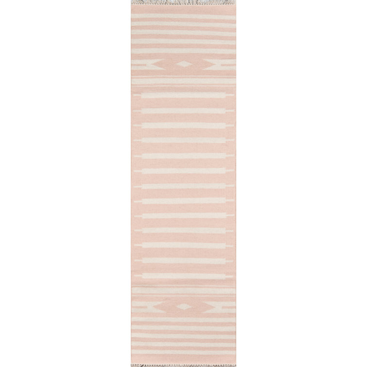 Highland Dunes Attaway Handwoven Wool Pink Rug & Reviews | Wayfair