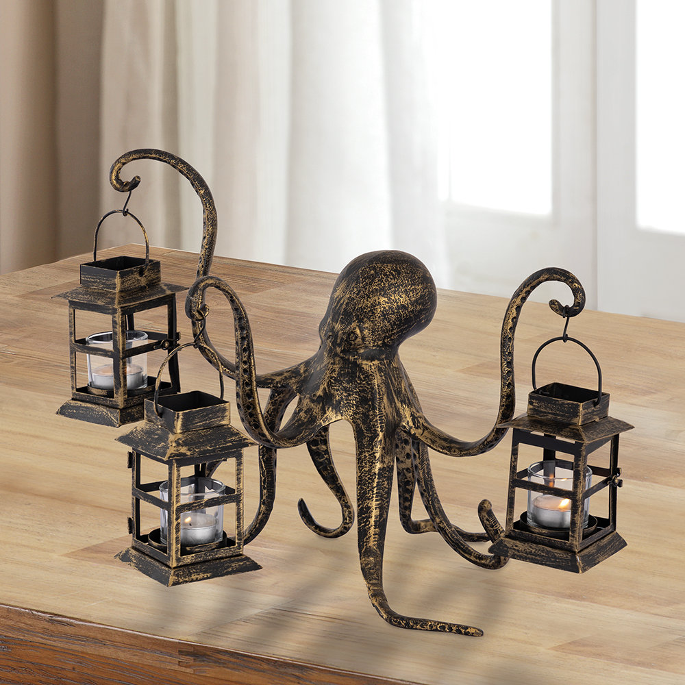 Rosecliff Heights Octopus Lantern Candleholder | Wayfair