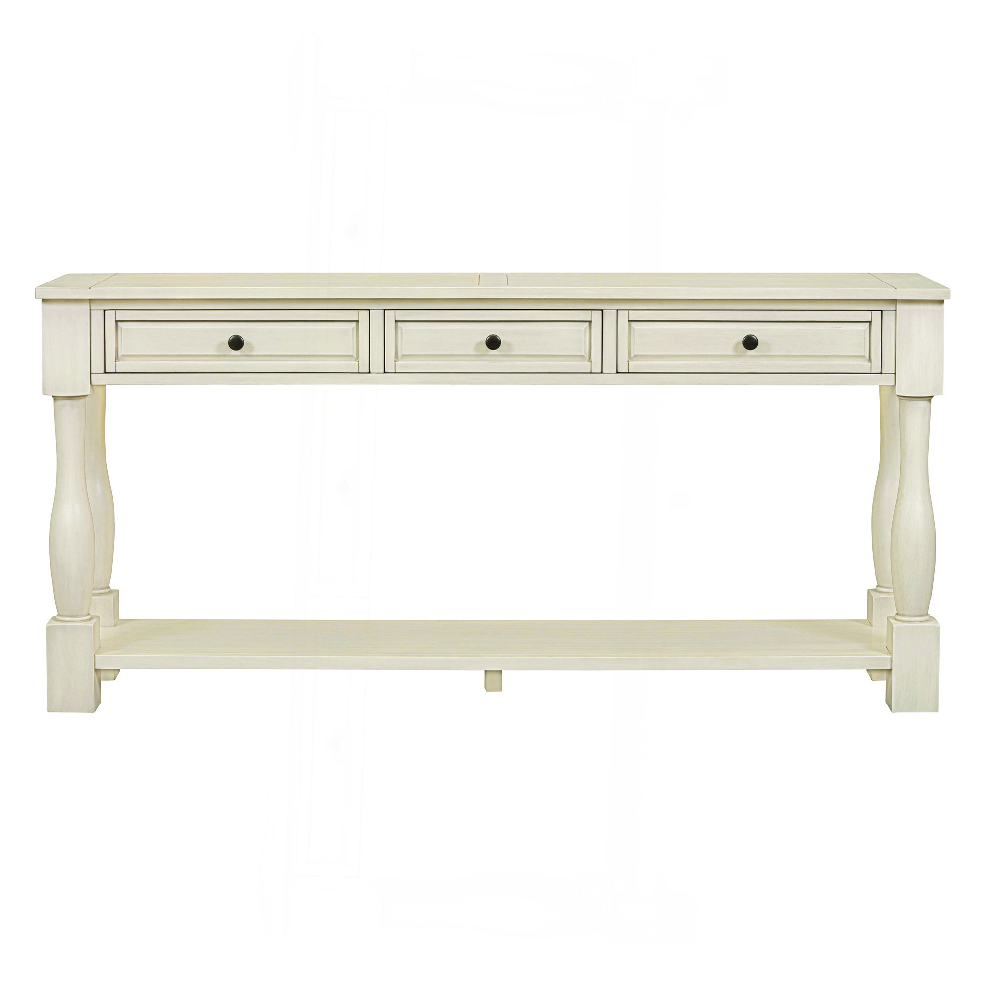 Canora Grey Mediterranean Style Console Table With Drawers And Shelf ...