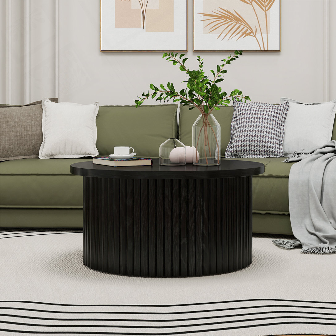 Latitude Run® Round Coffee Table with Storage Space - Wayfair Canada