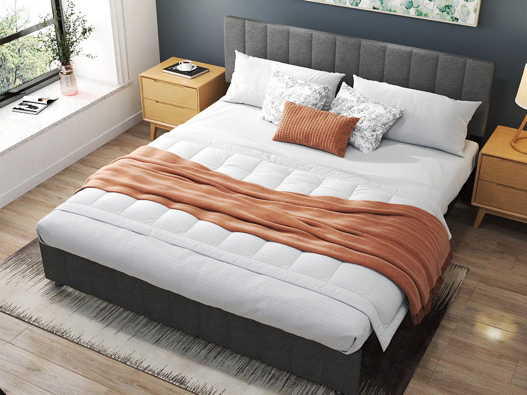 Ebern Designs Soft Padded Storage Bed With Adjustable Headboard ...