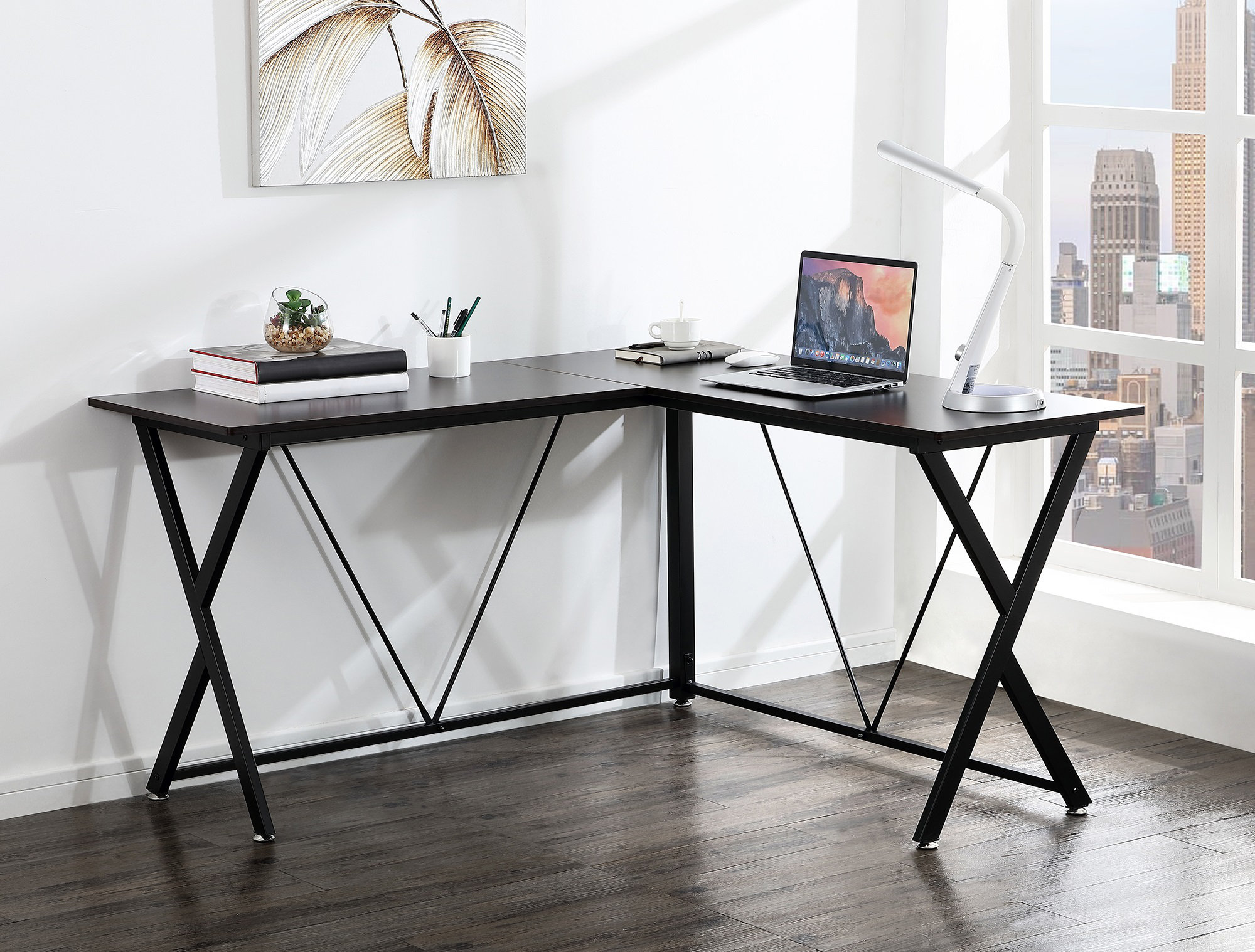 Inbox Zero Morehead L-Shape Computer Desk & Reviews | Wayfair