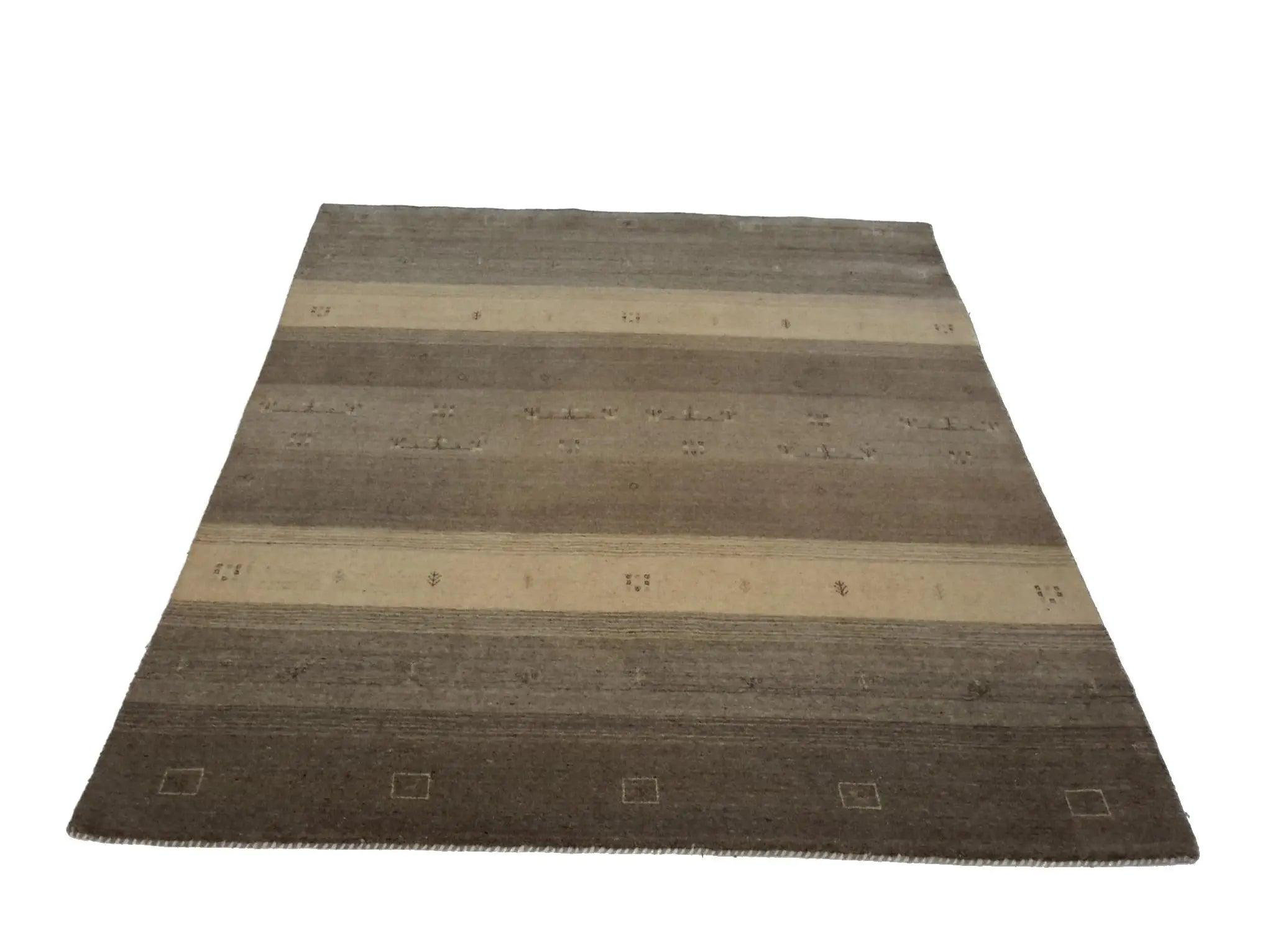 Isabelline No Pattern and Not Solid Color Handmade Rectangle 4'7" x 6'7 ...