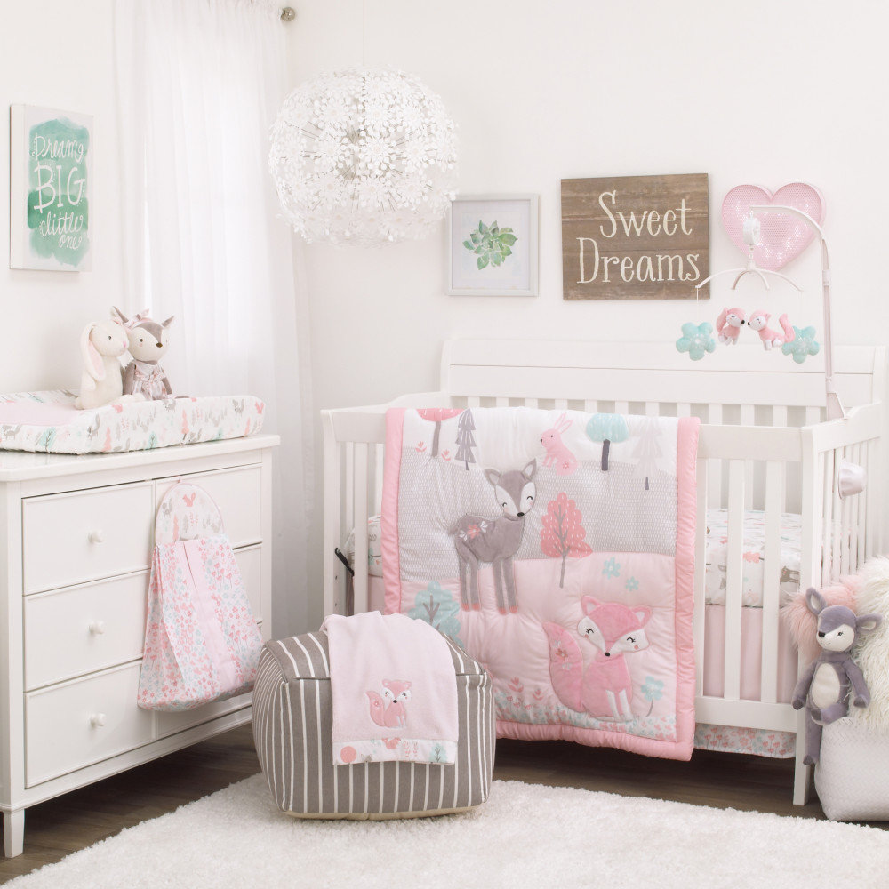 Harriet Bee Krebs Sweet Forest Friends 4 Piece Crib Bedding Set | Wayfair