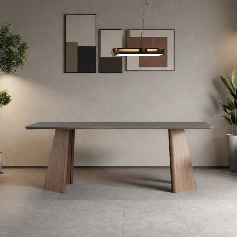 Orren Ellis Modern minimalist dining table rectangular | Wayfair