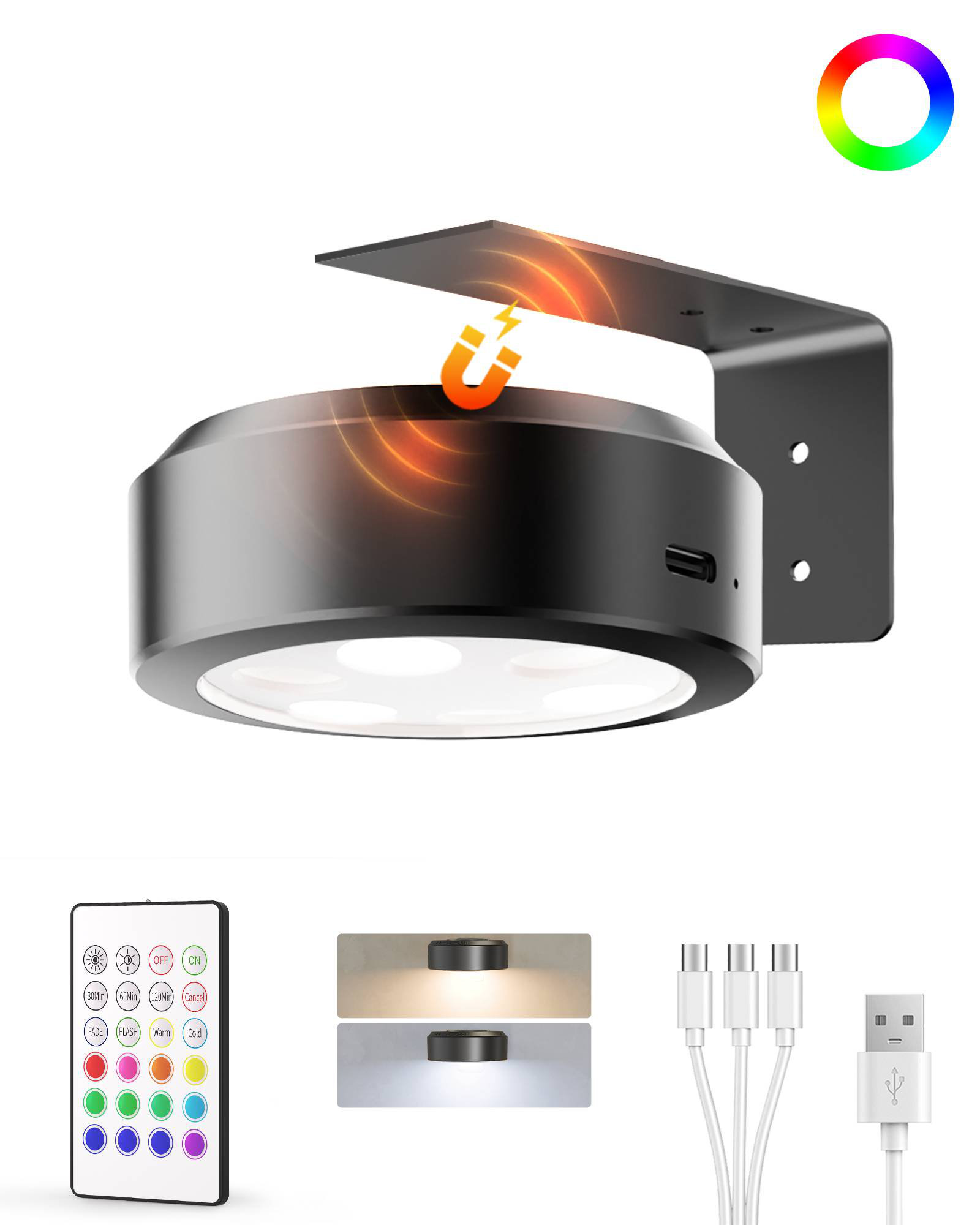 EZVALO 1 Pack Led Wall Mounted Light Wireless With Remote | Wayfair