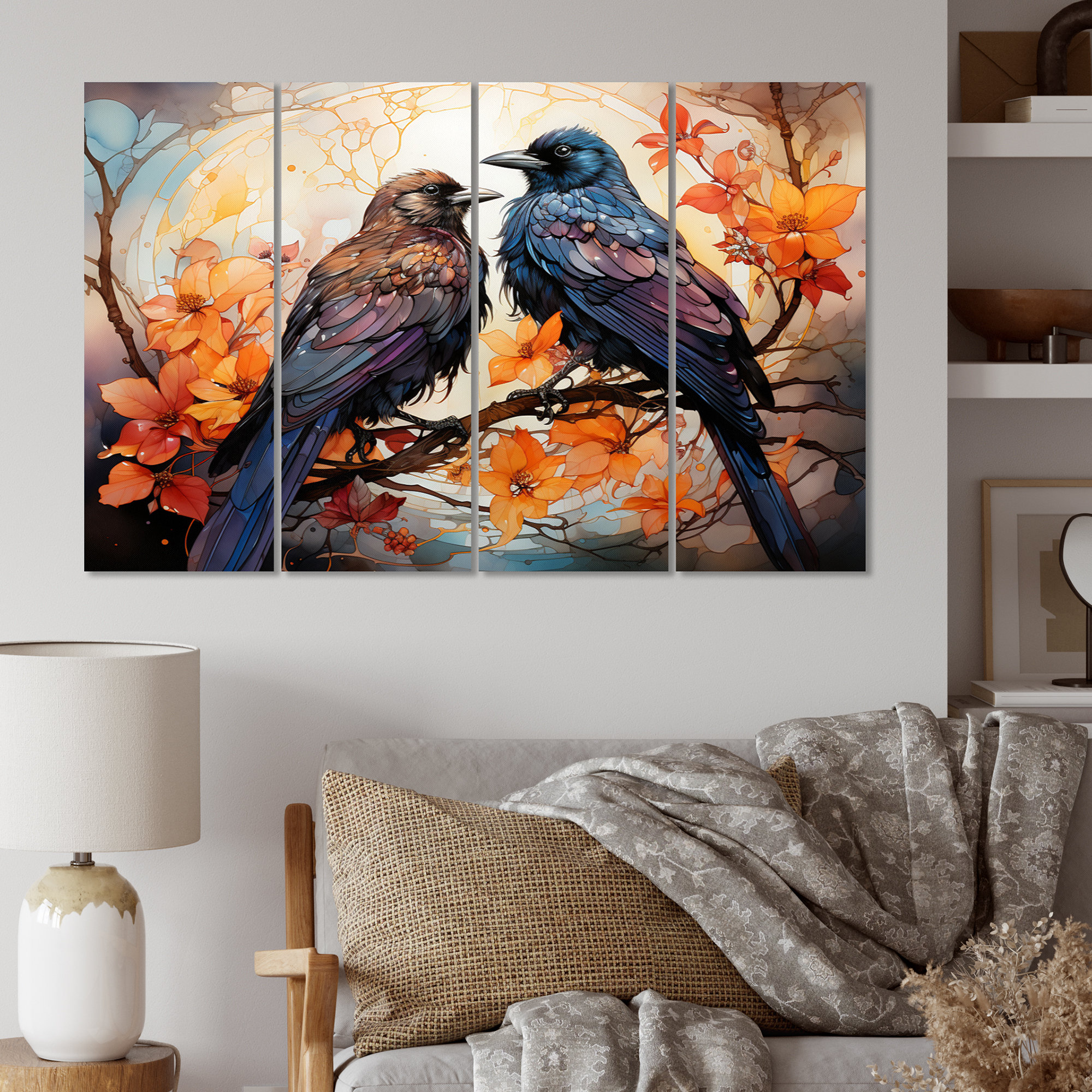 Red Barrel Studio® Crow Regal Renaissance I - Animals Metal Wall Art ...