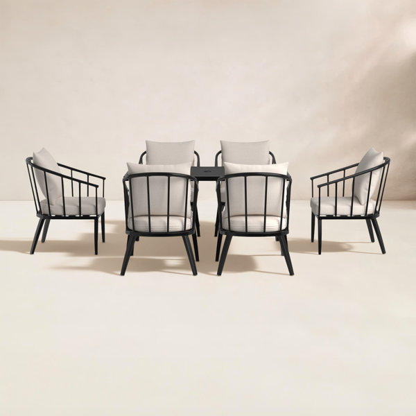 Birch Lane™ Serena 6-Person Outdoor Dining Set | Wayfair