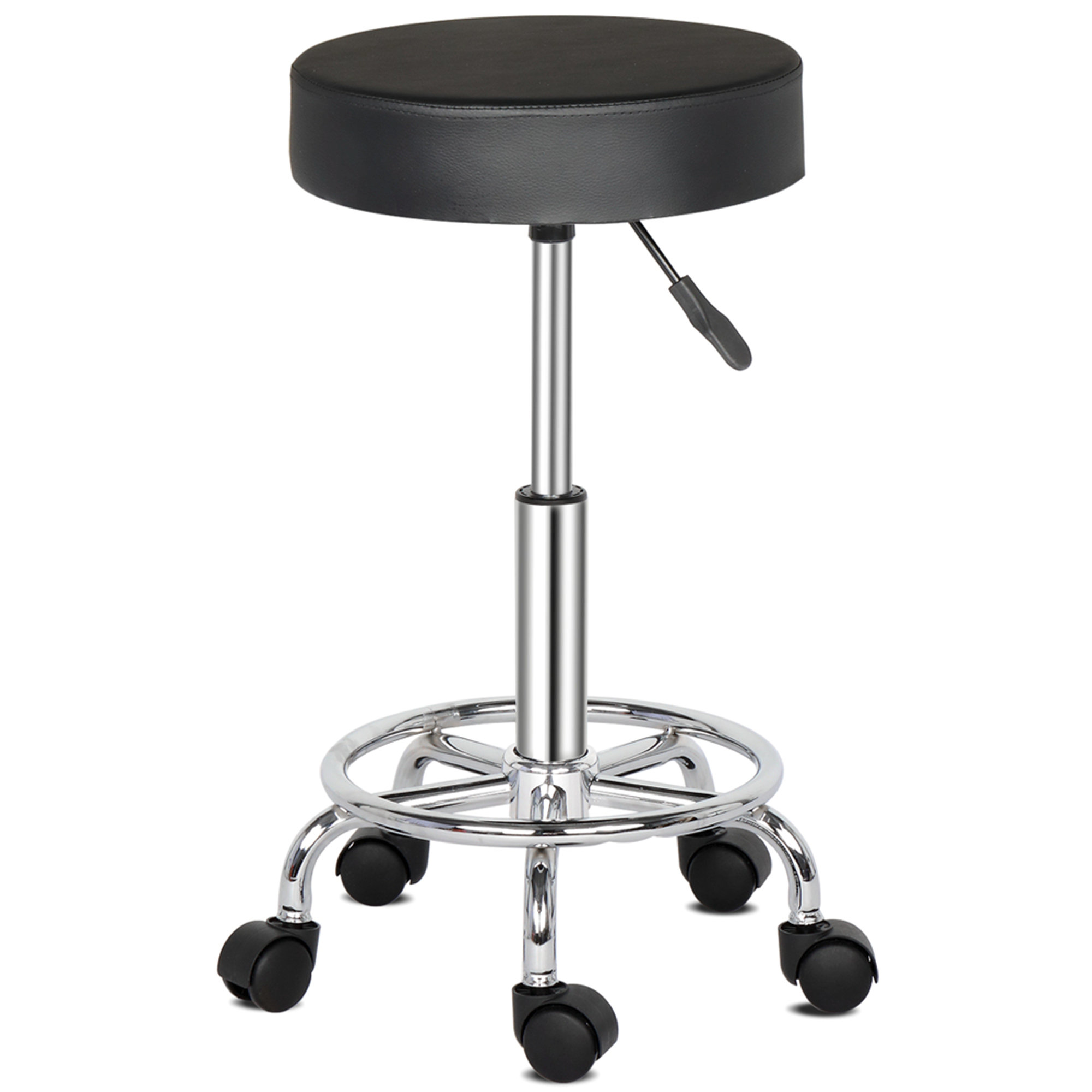 Wrought Studio™ Arius Swivel Adjustable Height Bar Stool | Wayfair