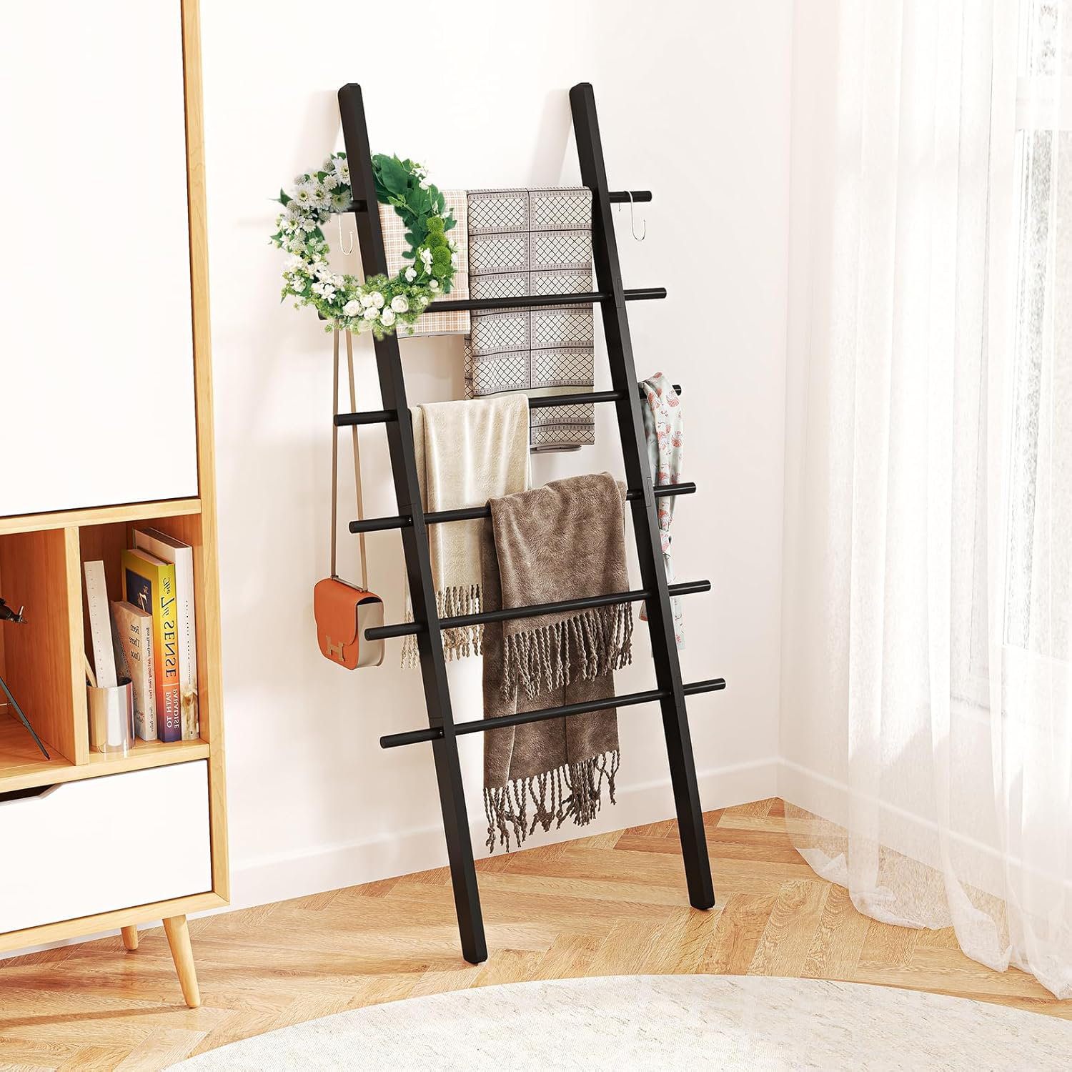 Latitude Run® 6-Tier Blanket Ladders For The Living Room, Blanket ...