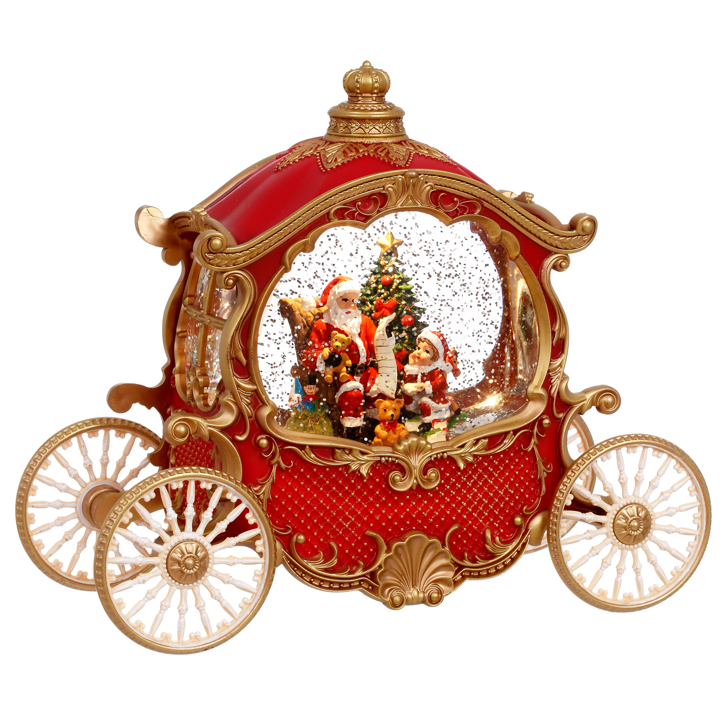 Mark Roberts Musical Carriage With Santa - 10 X 7.5 Inches | Perigold
