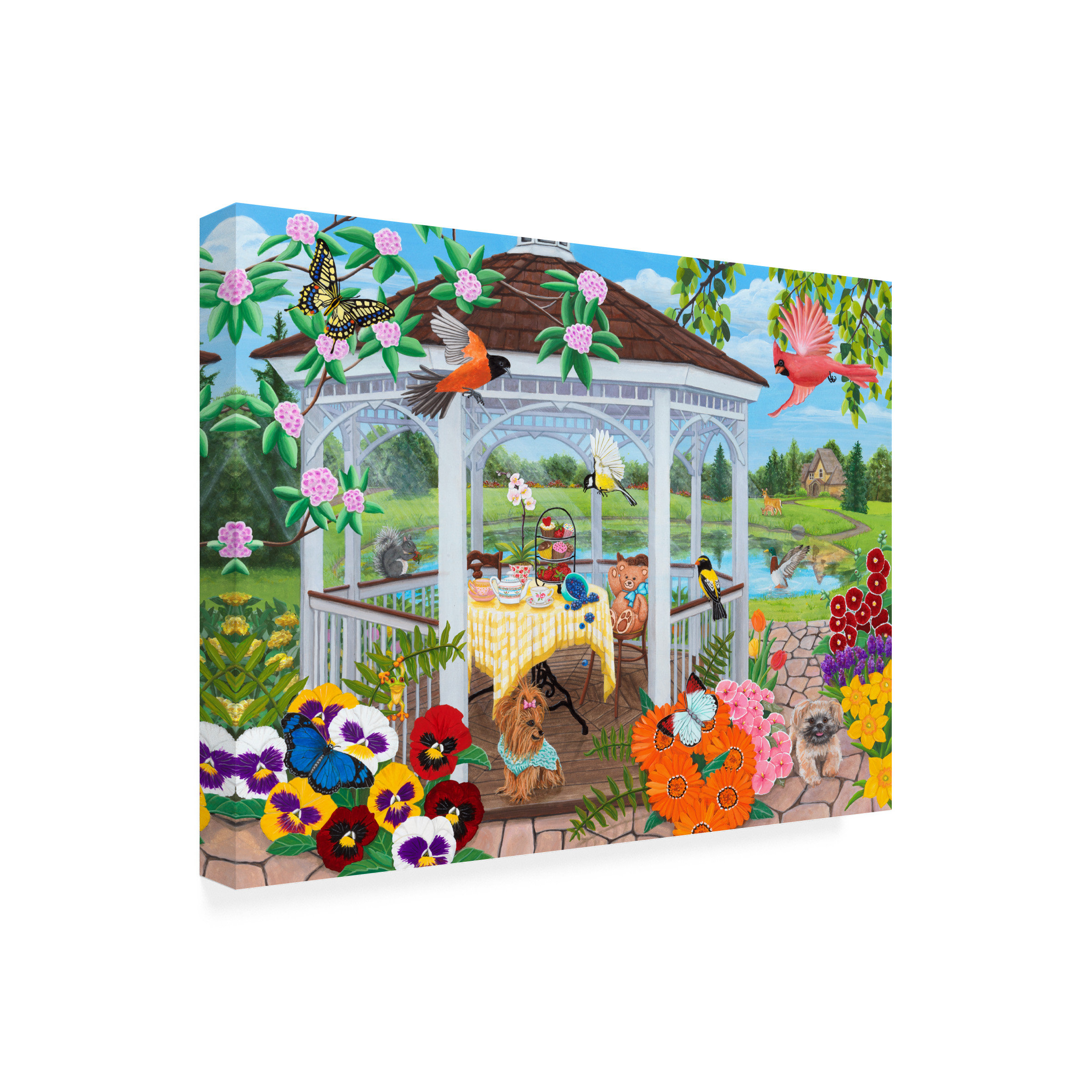 Winston Porter Kathy Kehoe Bambeck 'Garden Gazebo' Canvas Art - Wayfair ...
