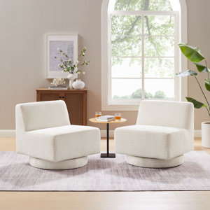 Everly Quinn Upholstered Swivel Accent Chair & Reviews | Wayfair