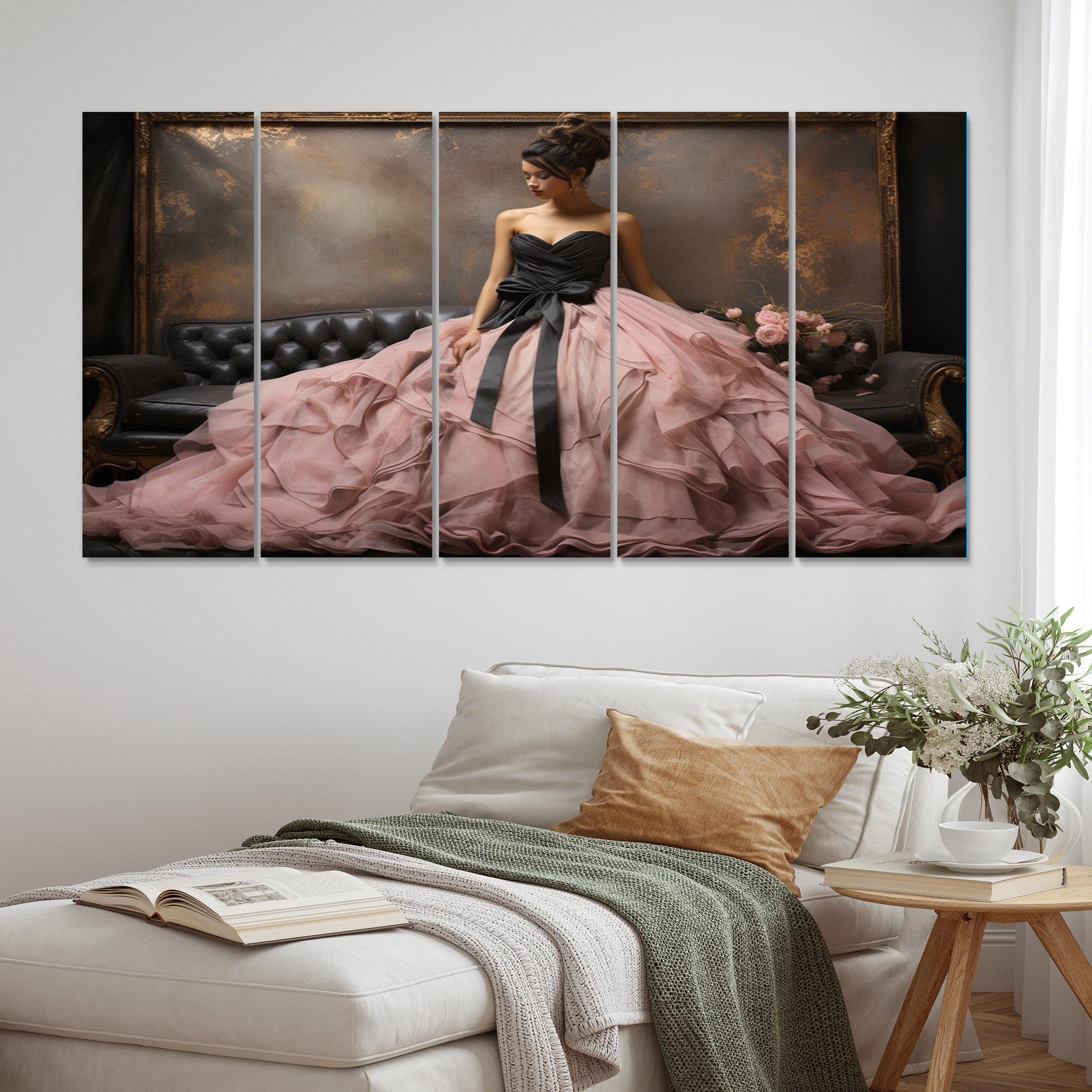 House of Hampton Fashion Pink Dress Elegance Unveiled II - Fashion Wall ...