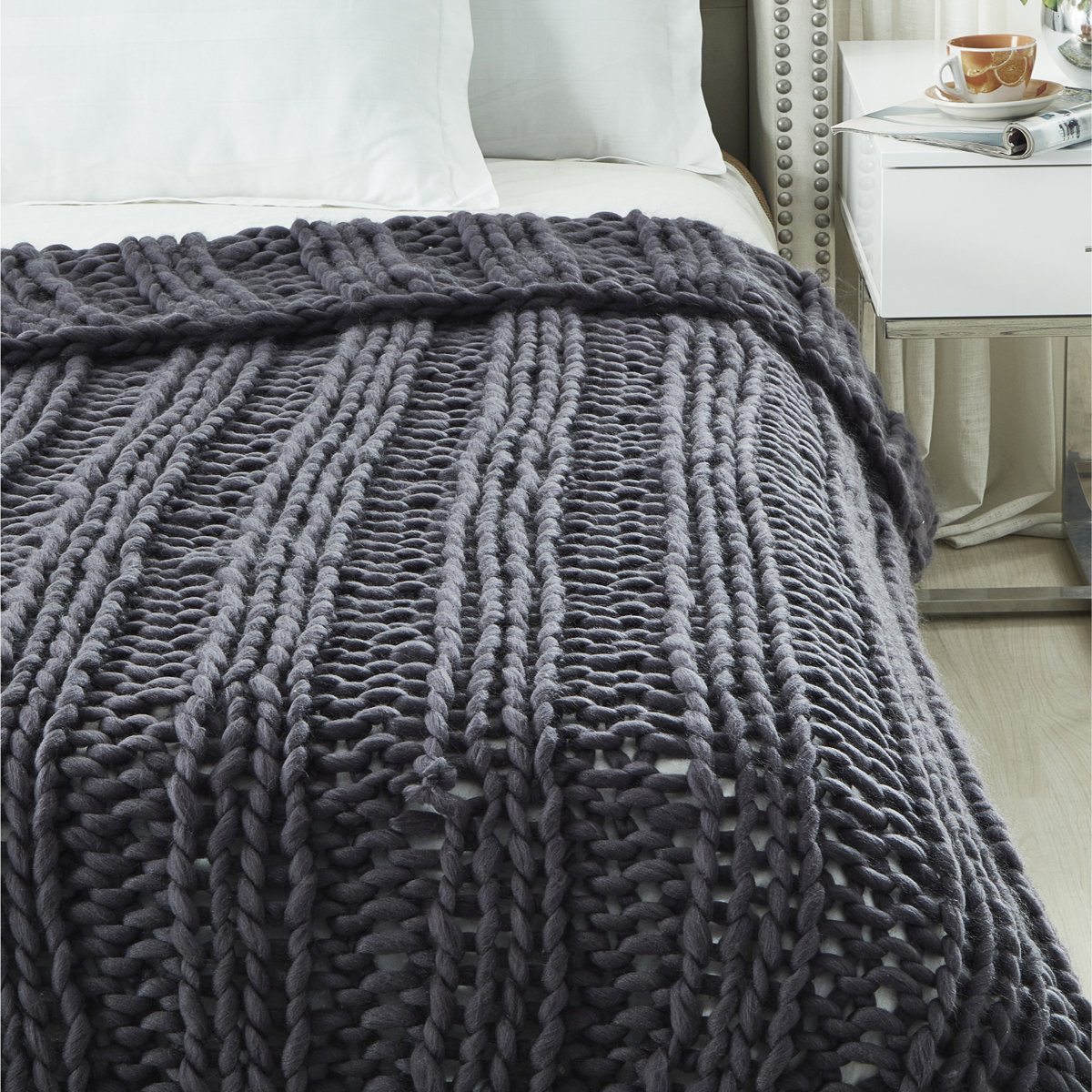Cozy Tyme Keon Channel Comfortable Knit Throw For Bedroom & Reviews ...