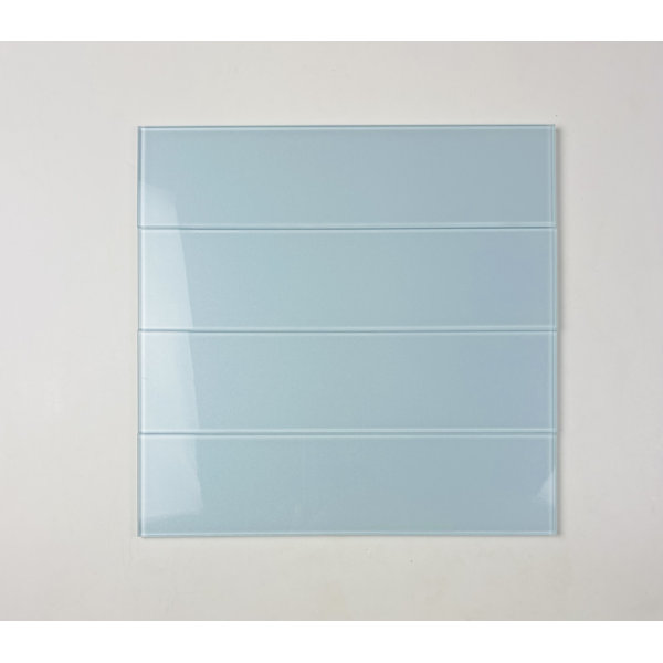 Abolos Metro 3 in. x 6 in. Glass Straight Edge Subway Wall & Pool Tile ...