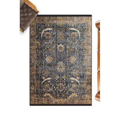 Rugpera Hartig Green And Brown Color Toile Design Carpet Machine Woven ...