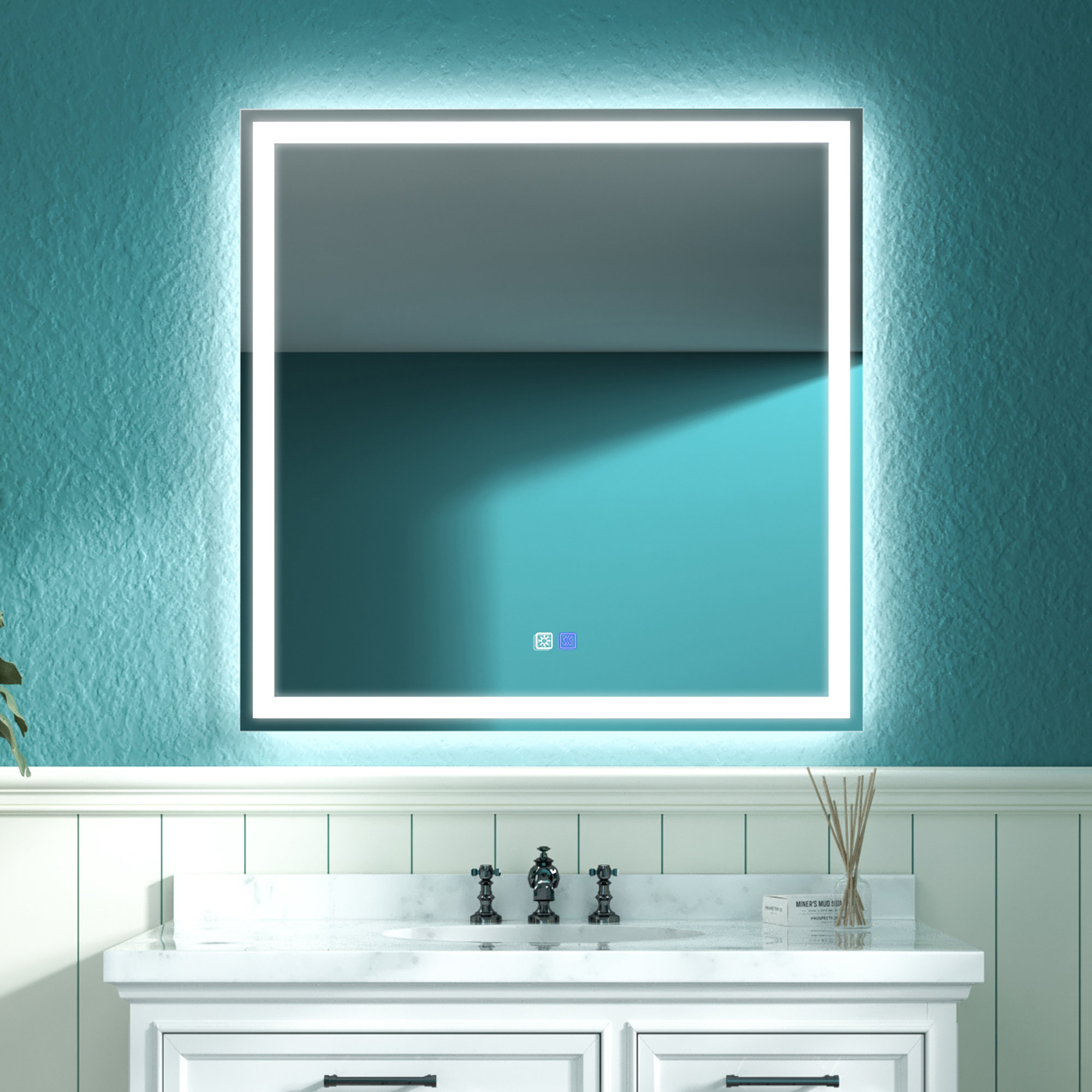 Ivy Bronx Eldur Smart LED Bathroom Mirror - 5000K Color Temperature ...