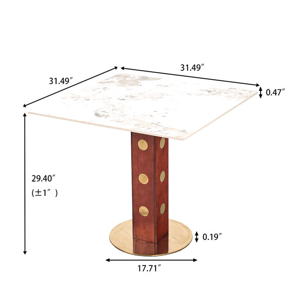 House of Hampton Modern Rectangular 2 - Person Dining Table, 33.5 ...