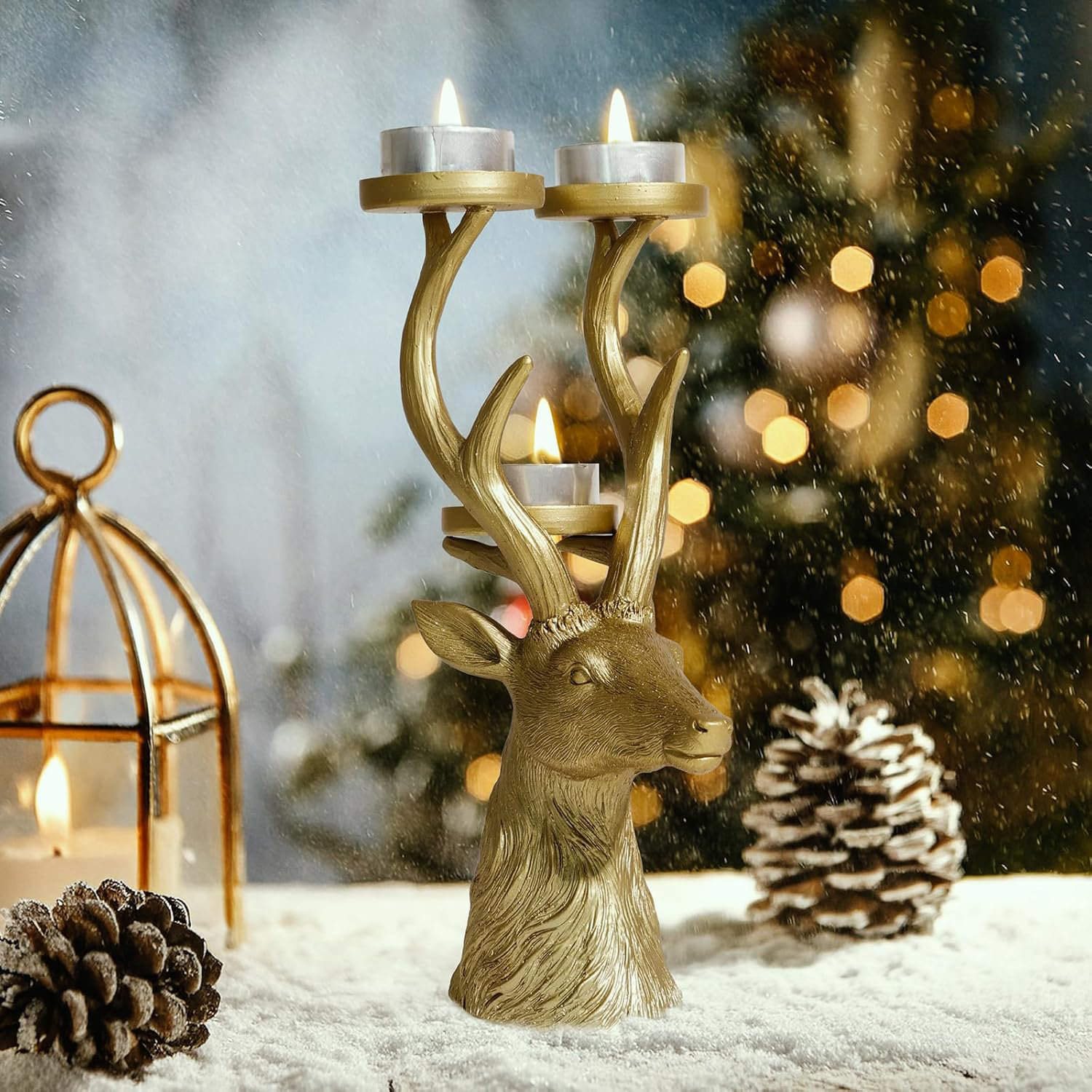 The Holiday Aisle® Christmas Reindeer Decorations Indoor, Modern ...