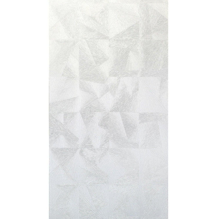 Brayden Studio® Abstract Modern Off White Square Triangles Lines ...