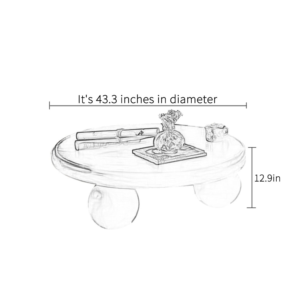 jessica Ancient solid wood round coffee table | Wayfair