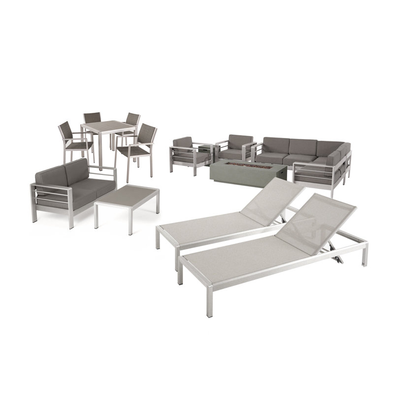 Christopher Knight Home 14 Piece Complete Patio Set with Cushions | Wayfair