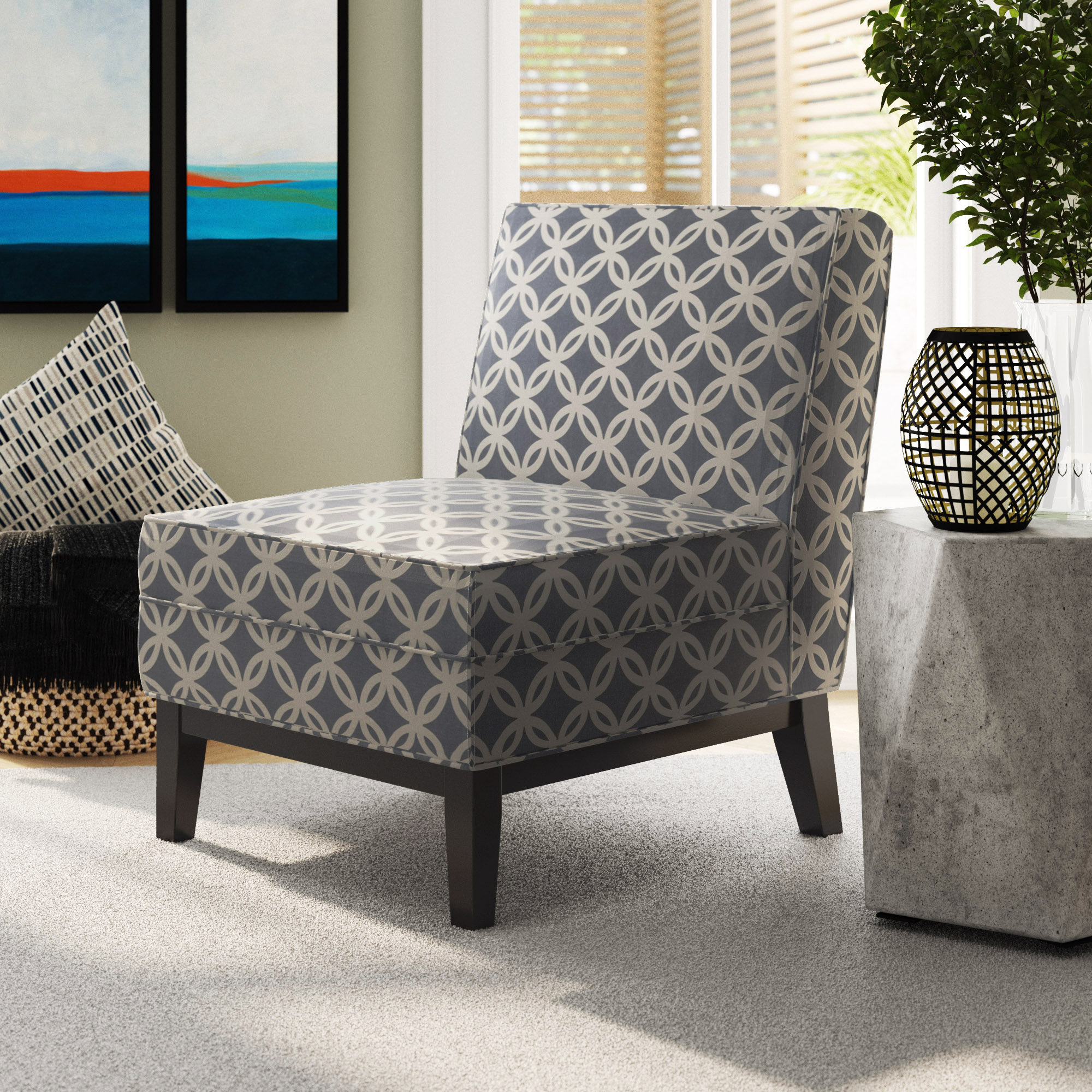 Brayden Studio® 25.2" Wide Slipper Chair & Reviews | Wayfair