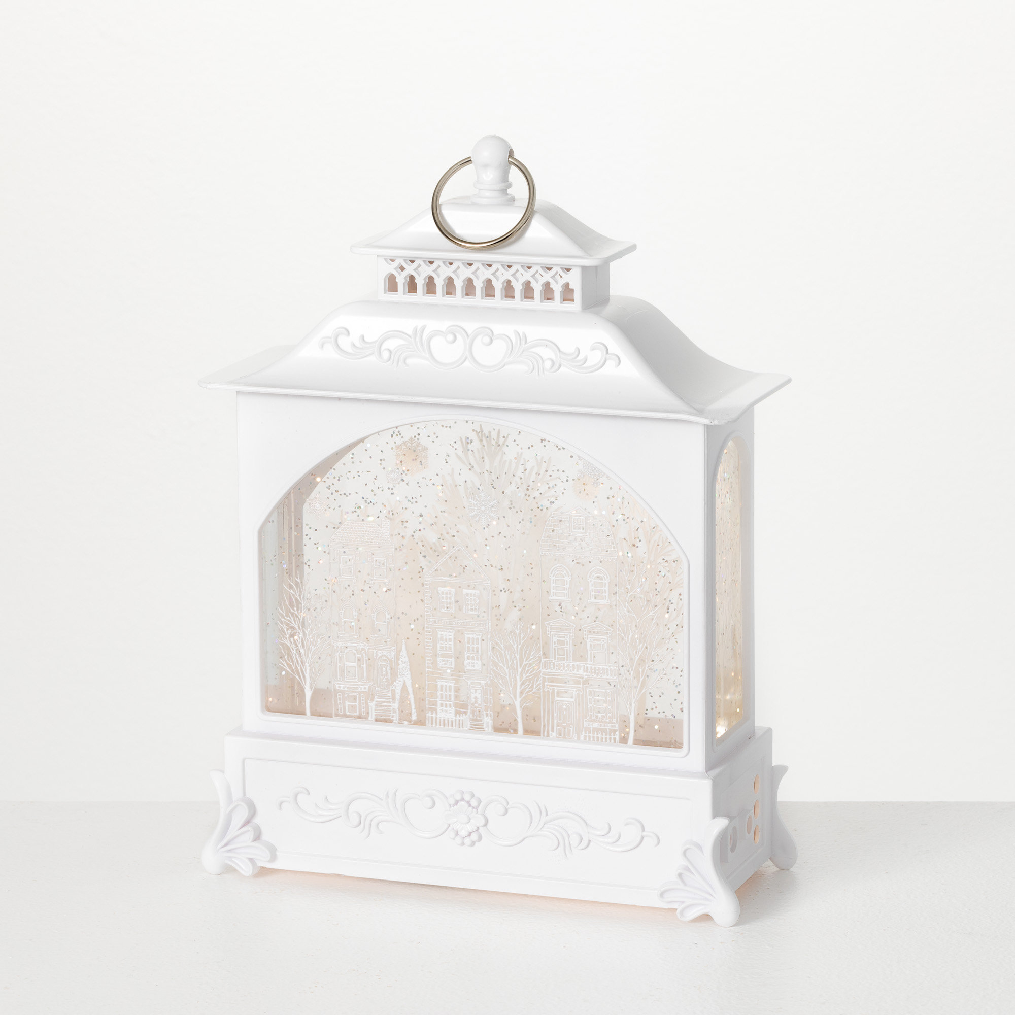 The Holiday Aisle® Illuminated Cityscape Battery Lanterns | Wayfair