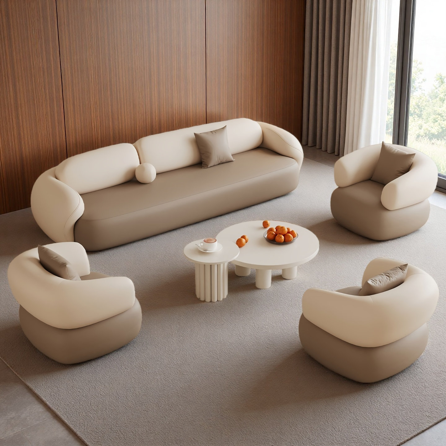 Elamer Light Luxury Artificial Leather Reception Sets - Wayfair Canada