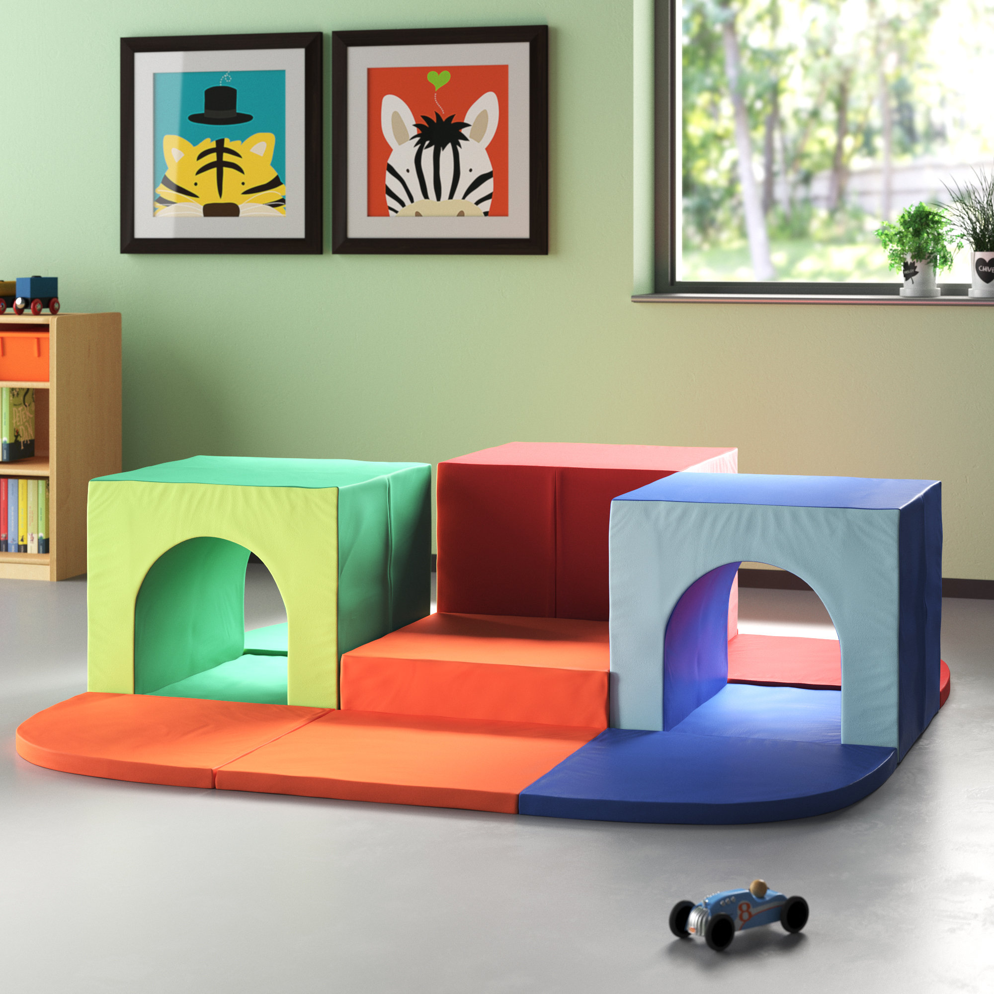 Children's Factory SoftPlay Triple Crawl Thru Climber | Wayfair
