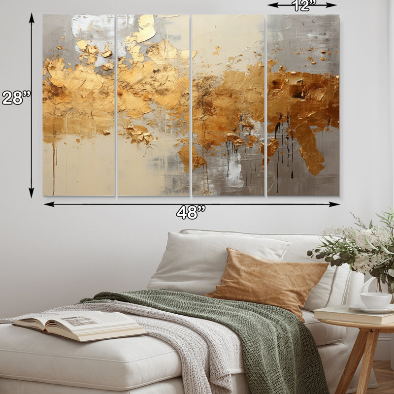 Mercer41 Golden Gleam V 4 Pieces | Wayfair