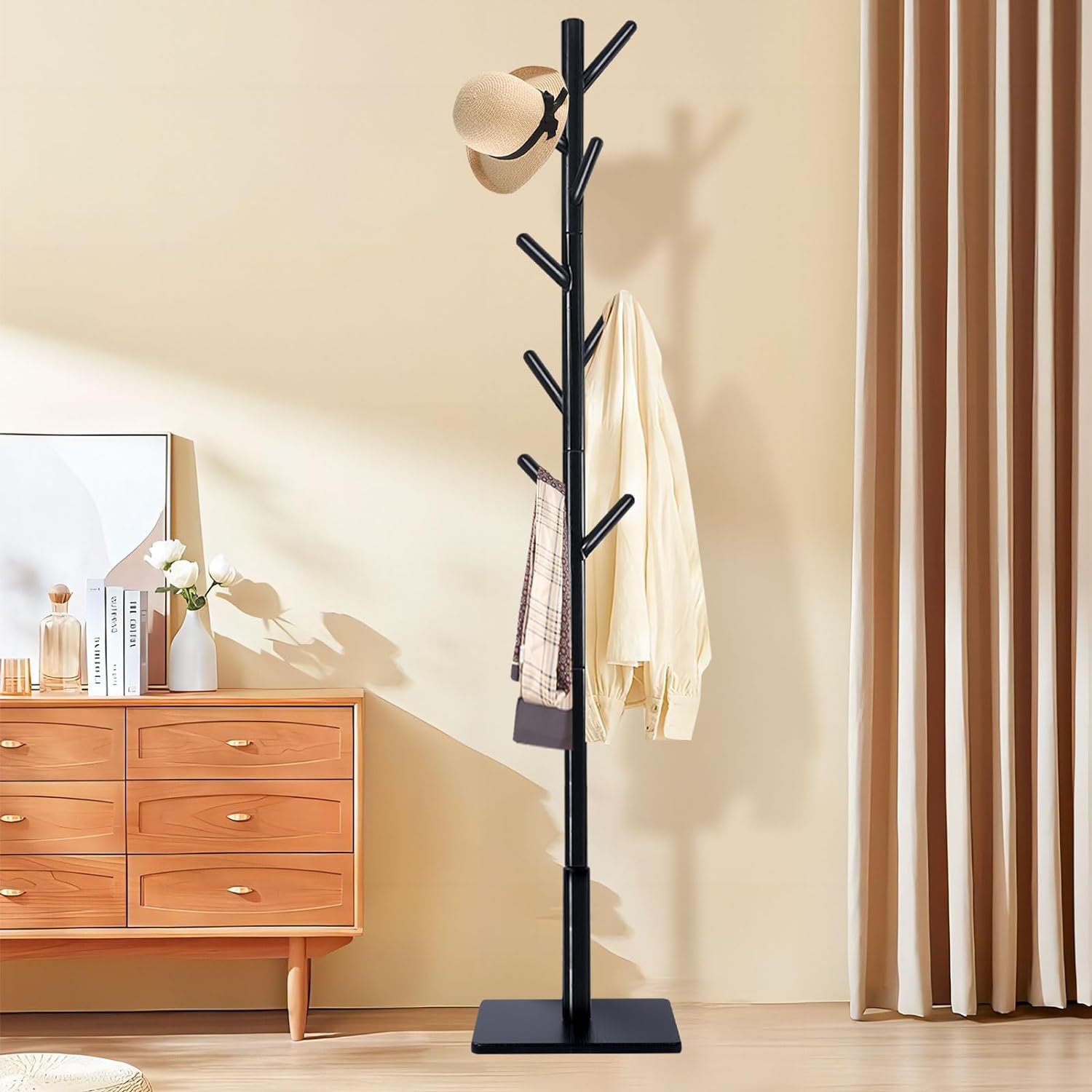 Latitude Run® Maazin Freestanding 10 - Hook Coat Rack - Wayfair Canada