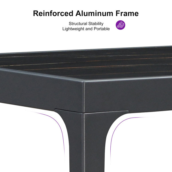 Corrigan Studio® Counter Height Table Patio Rectangular Table Dining ...